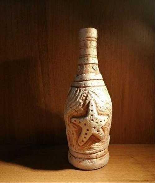 Декоративная ваза бутылка Море