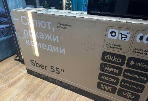 Телевизор Sber SDX-55U4123B, 55" 139 см UHD 4K