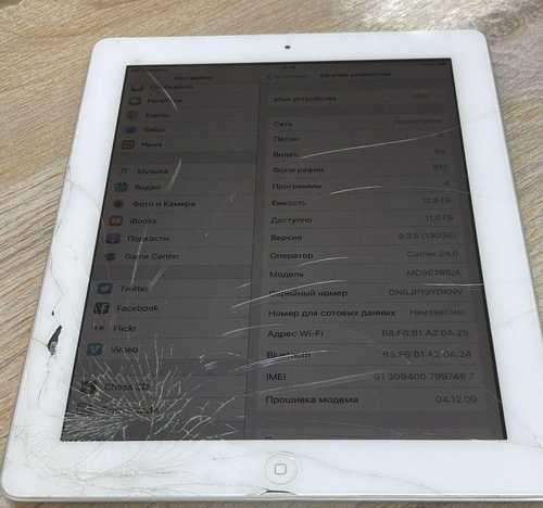 iPad 2 3G 16gb на запчасти/восстановление