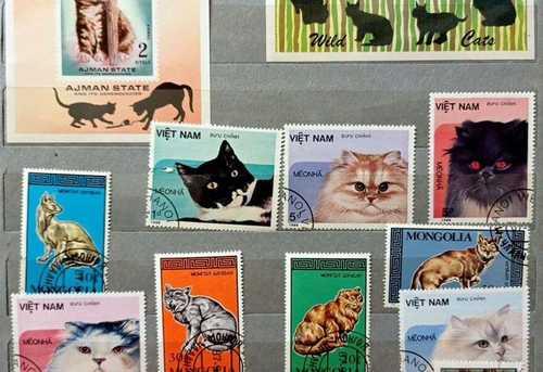 Почтовые марки Кошки,Собаки