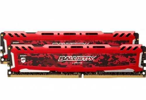 Crucial ballistix ddr4 16gb(2x4sport red,2x4black)