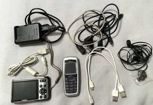 Телефонные провода, телефон, наушники