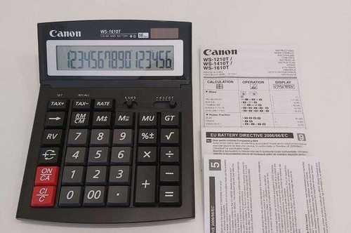 Калькулятор бухгалтерский Canon WS-1610T