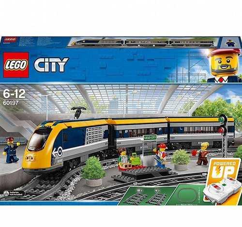 Lego city поезд пассажирский на пульте 60197