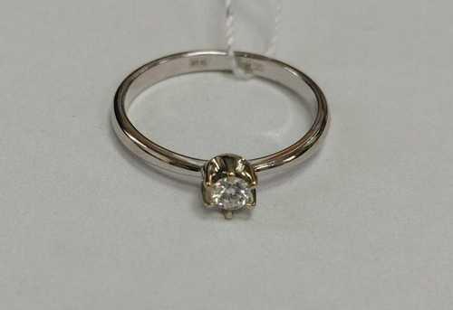 Золотое кольцо 16р бриллиант (21700)