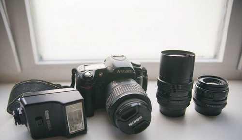 Nikon D80 + объективы и вспышка
