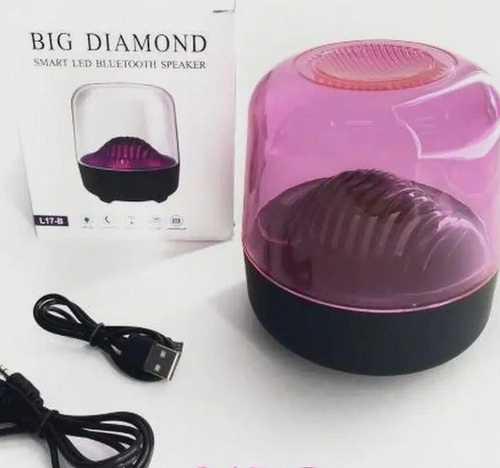 Портативная колонка Big Diamond с LED-подсветкой