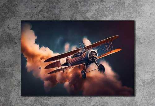 Картина маслом летящий самолёт Масло и Талант