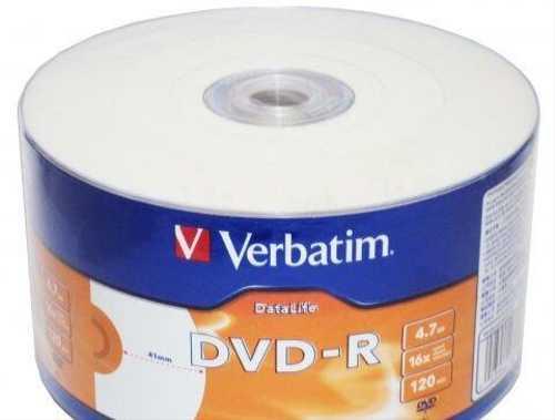 Оптический Диск DVD-R Verbatim 4.7гб 50шт (Print)