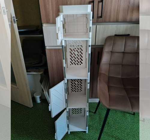 Стеллаж белый компактный