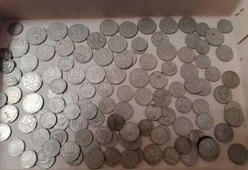 Монеты 10,15,20,50 копеек СССР