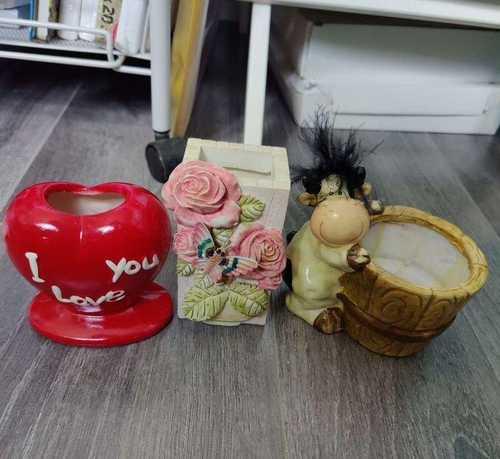 Карандашница, подставка для цветов, ваза, кашпо