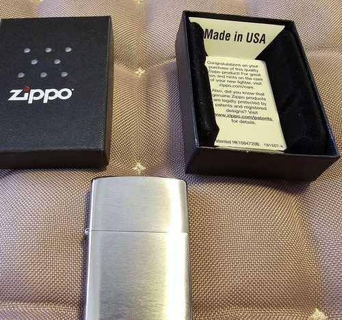 Новая Оригинальная Zippo 200 Brushed Chrome