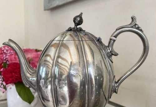 Чайник Philip Ashberry серебрение. Англия, 19 век