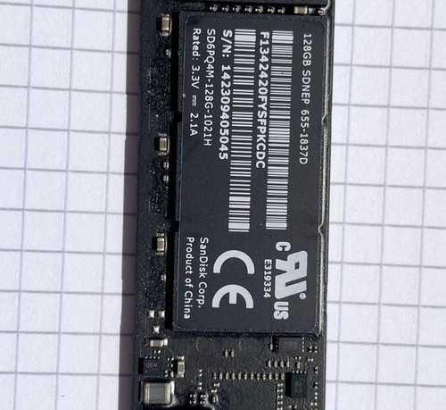 SSD 128 Gb SanDisk для Macbook