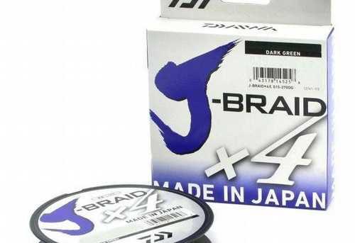 Плетеный шнур Daiwa J-Braid X4 Green 0.17mm/135m