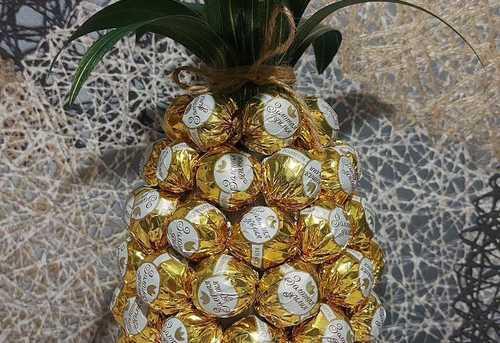 Чехол на бутылку "ананас". Подарок на новый год