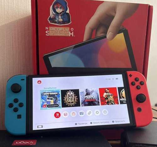 Nintendo switch oled прошитая 256гб