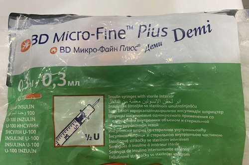 BD Micro-Fine Plus Demi шприц инсулиновый 0,3