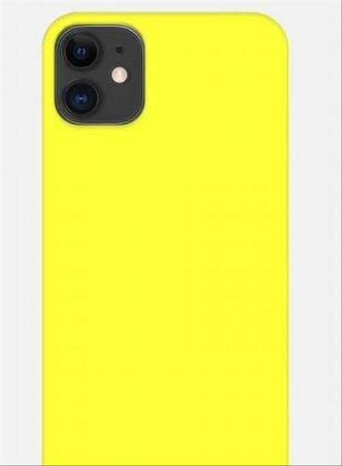 Чехол Silicon Case для iPhone X/XS (65), желтый