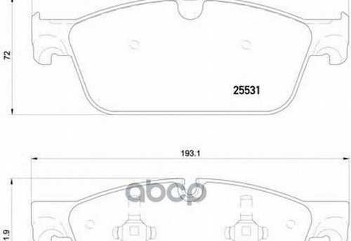 Колодки тормозные дисковые перед P50112 Brembo