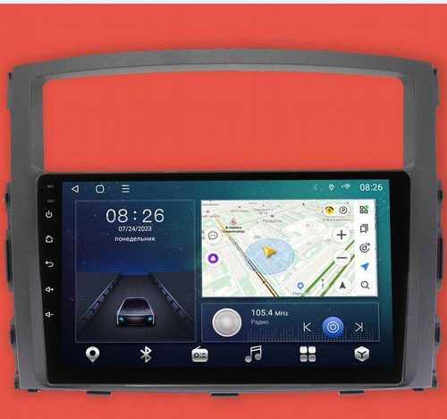 Магнитола Mitsubishi Pajero 4 Android 4 64 TS18 9"