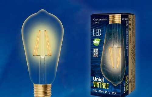 Лампа светодиодная Loft LED-ST64-5W/golden/E27