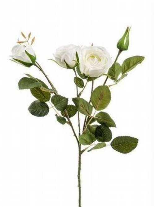 Роза Пегги искусственная кустовая белая 60 см