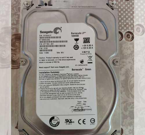 Жесткий диск Seagate Barracuda 1 тб ST1000DL002