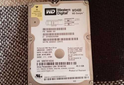 Жесткий диск Western Digital WD400UE 40Gb