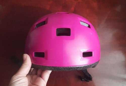 Шлем розовый детский, для велосипеда, роликов