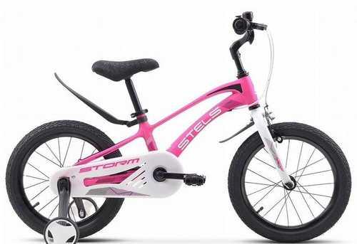 Детский велосипед stels 16" Storm KR Z010 розовый