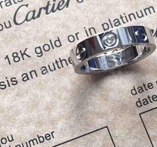 Обручальное кольцо Cartier Love, 1 брилл. 0,22ct