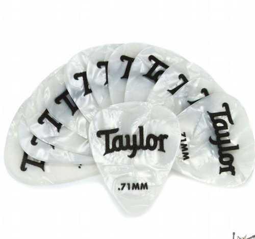 Медиаторы Taylor Celluloid 351 White Pearl 0.71