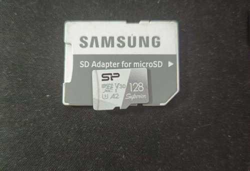 Карта памяти MicroSD Samsung 120 Gb с переходником