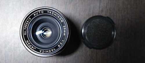 Объектив yashikor auto 35mm f2.8 yashica