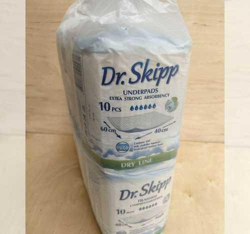 Пеленки одноразовые Dr. Skipp 60 штук 60*40 новые