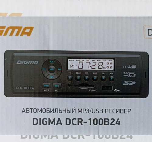 Автомагнитола 24 вольт Digma DCR-100B24