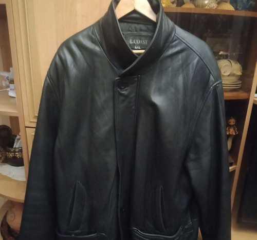 Натуральная кожаная куртка мужская 64р.(5xl)