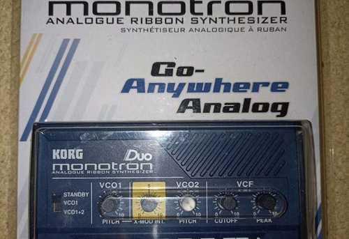 Korg monotron Duo analogue ribbon synthesizer