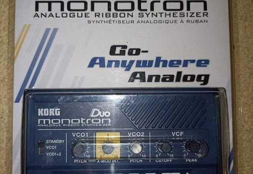 Korg monotron Duo analogue ribbon synthesizer