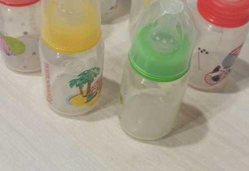 Бутылочки детские для кормления Курносики 6 шт