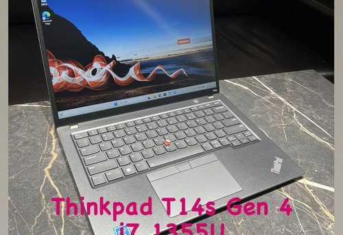 Ноутбук 14" Lenovo ThinkPad T14s Gen 4, 512 ГБ, Core i7-1355U, RAM 32 ГБ, Intel Iris Xe Graphics