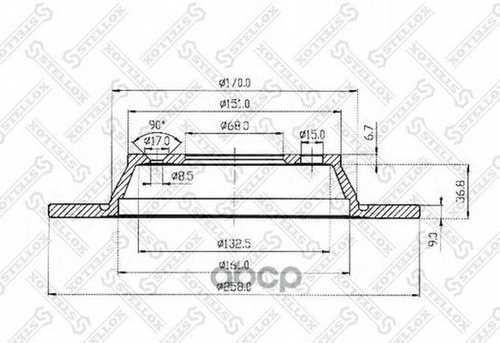6020-4107-SX диск тормозной задний Saab 900/90