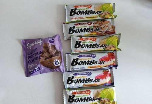 Спортивные протеиновый батончики bombbar