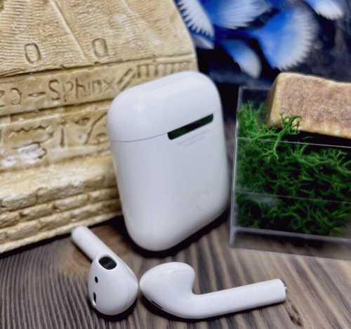 Airpods 1,2 с новыми аккумуляторами в ушах и кейсе