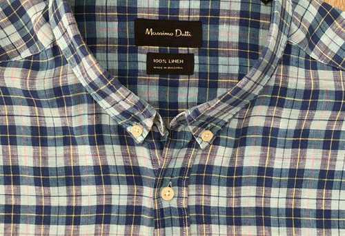 Рубашка мужская Massimo Dutti, размер XL лен