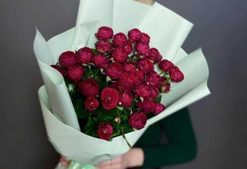 Розы кустовые красные 60см