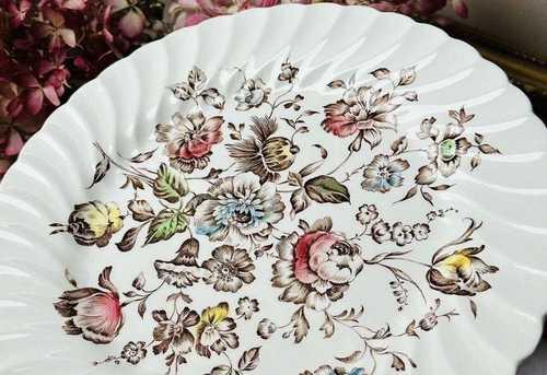 Тарелка фарфор Англия Staffordshire Bouquet