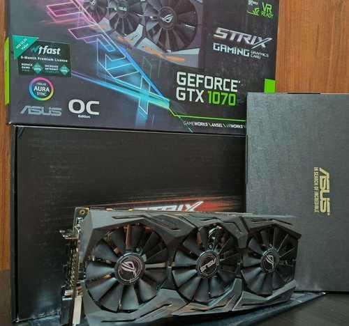 Видеокарта PCI-E Asus GeForce GTX 1070 strix OC